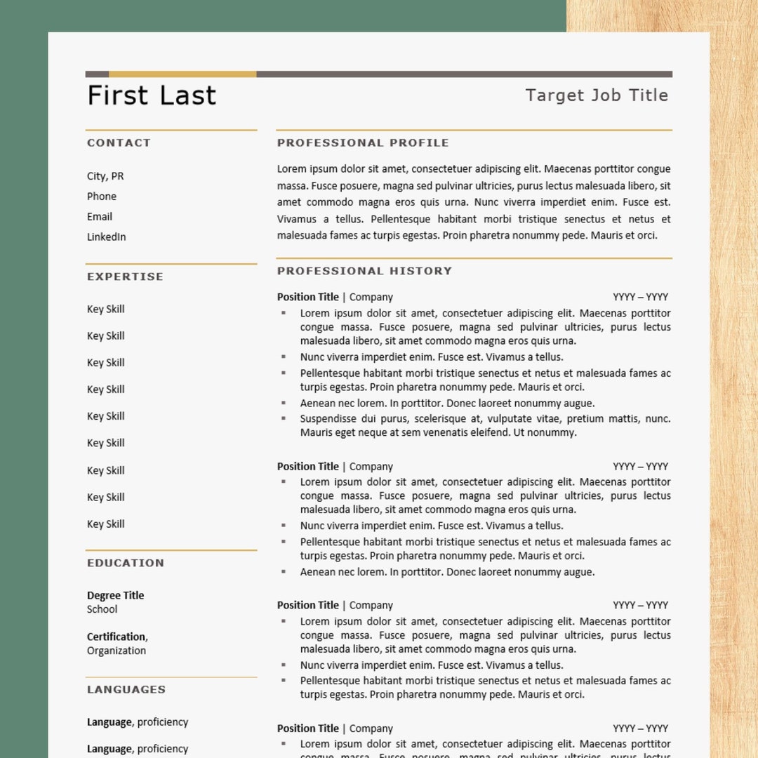 Modern Resume Template ATS Friendly Creative Resume - Etsy