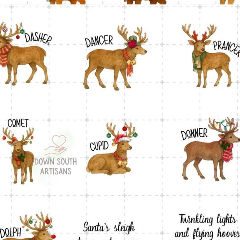 Rudolph Reindeer Napkins - Etsy