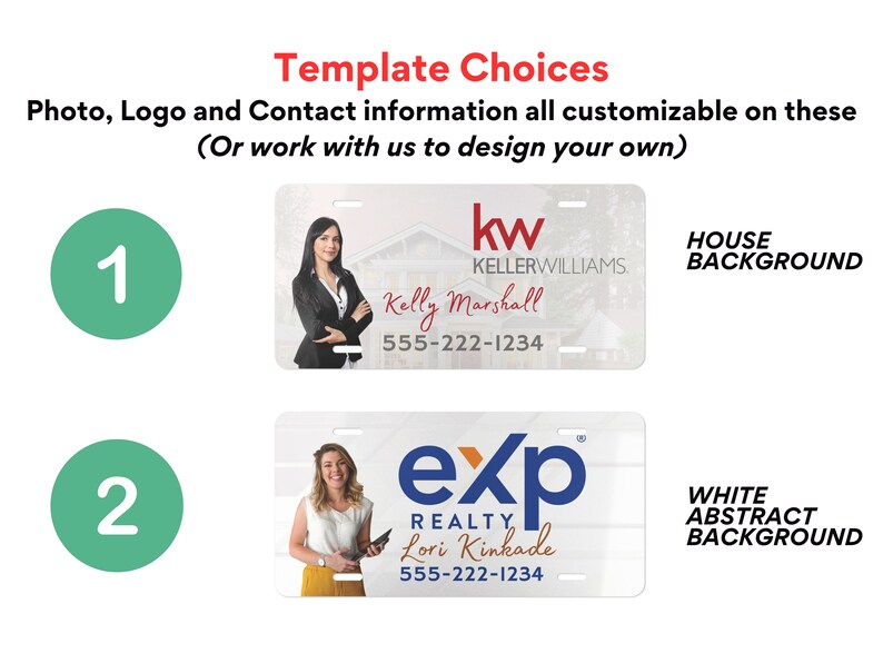 Realty Full Color Vanity License Plate, Fully Personalized Realtor ...