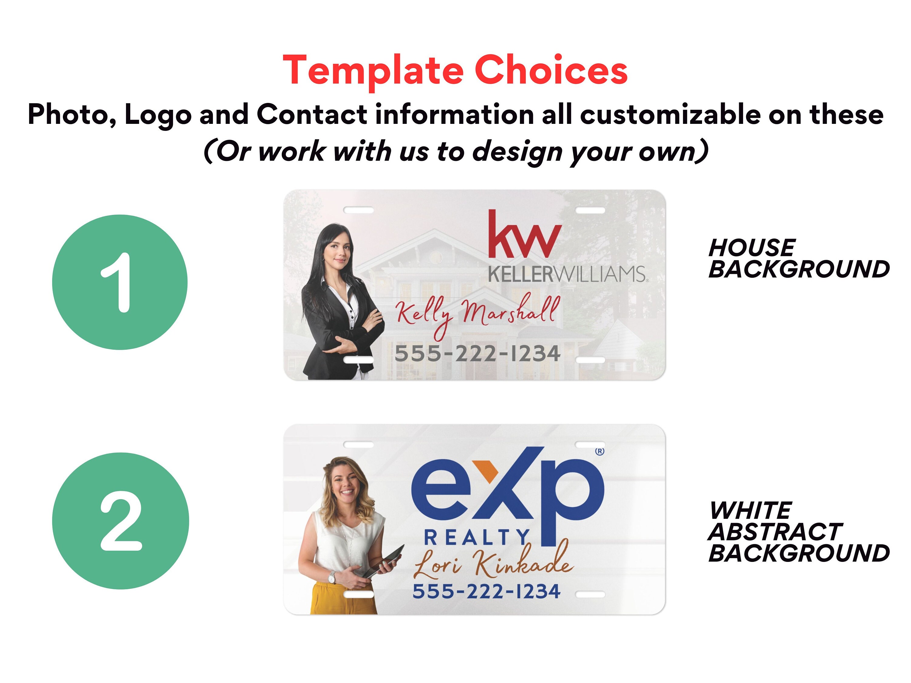 Realty Full Color Vanity License Plate, Fully Personalized Realtor ...