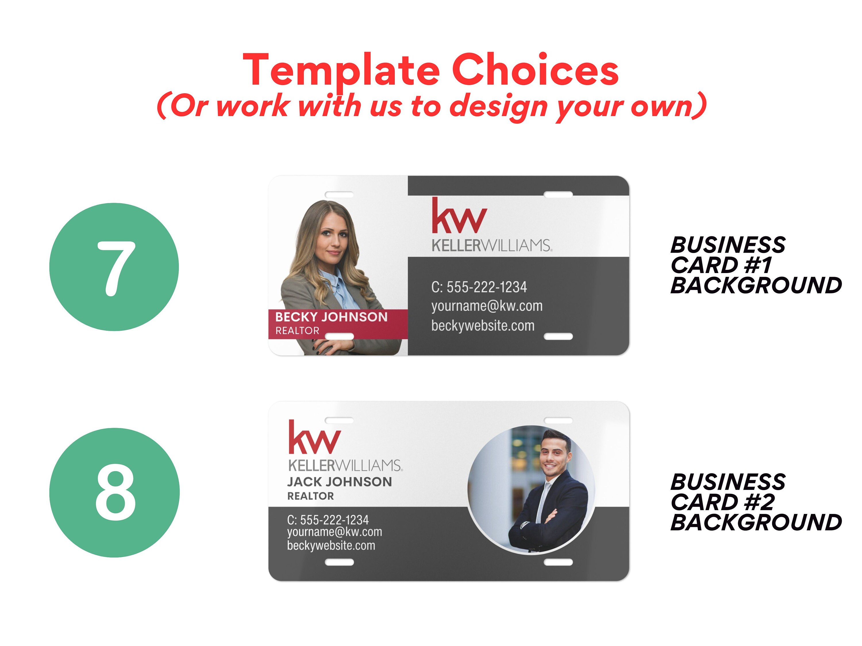 Realty Full Color Vanity License Plate, Fully Personalized Realtor ...