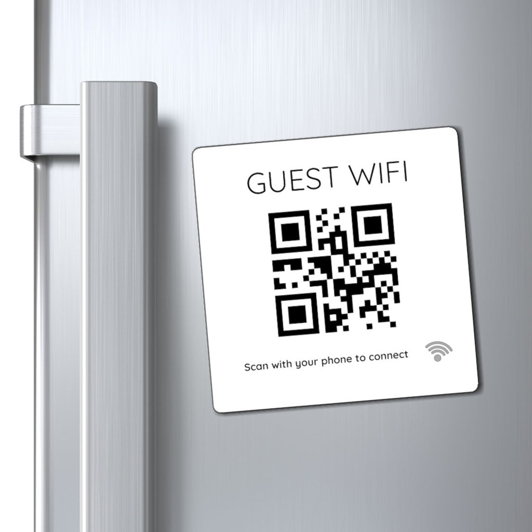 Wifi QR Code Magnet, Guest QR Code Magnet, Password Magnet for Fridge ...