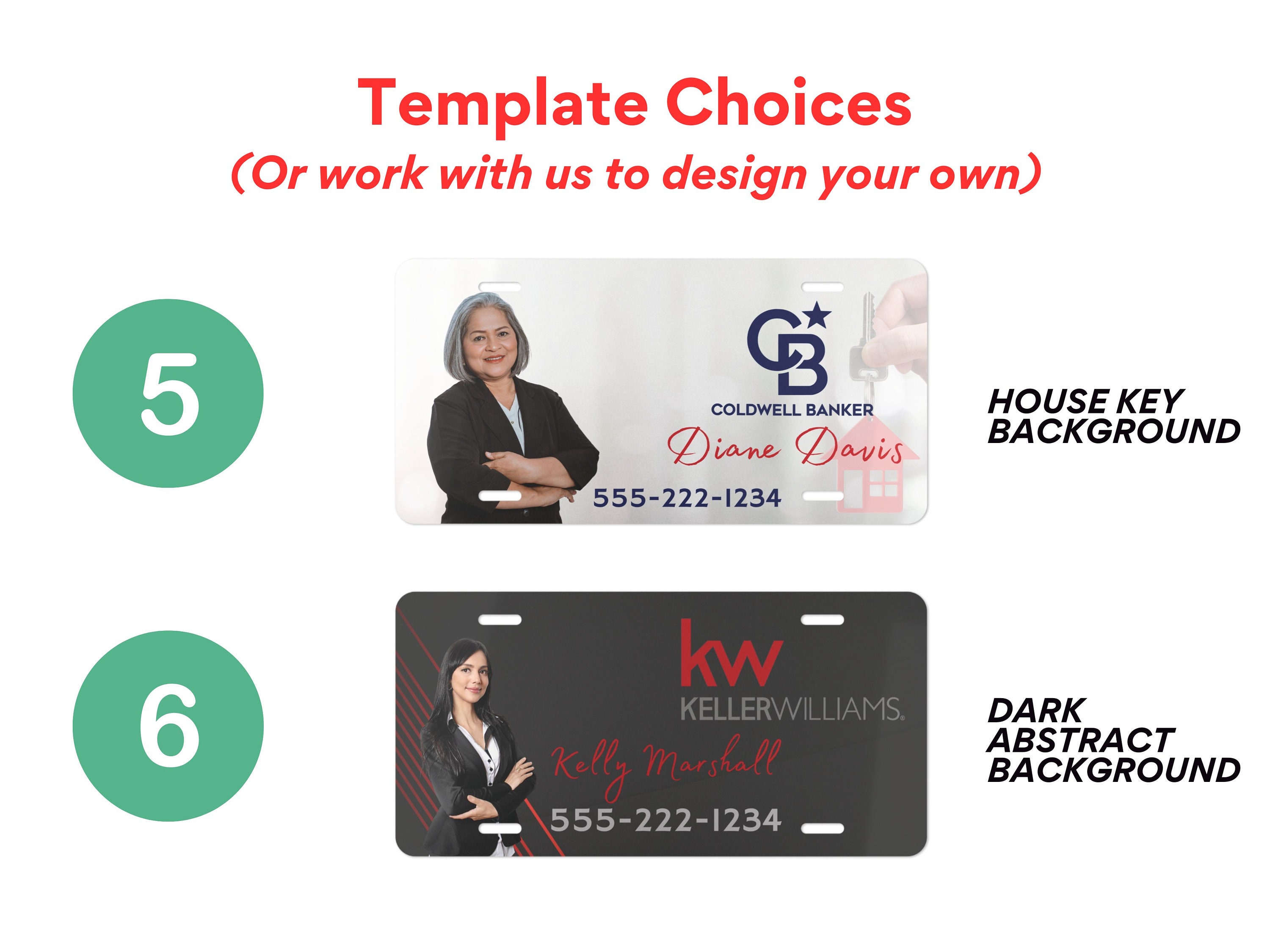 Realty Full Color Vanity License Plate, Fully Personalized Realtor ...