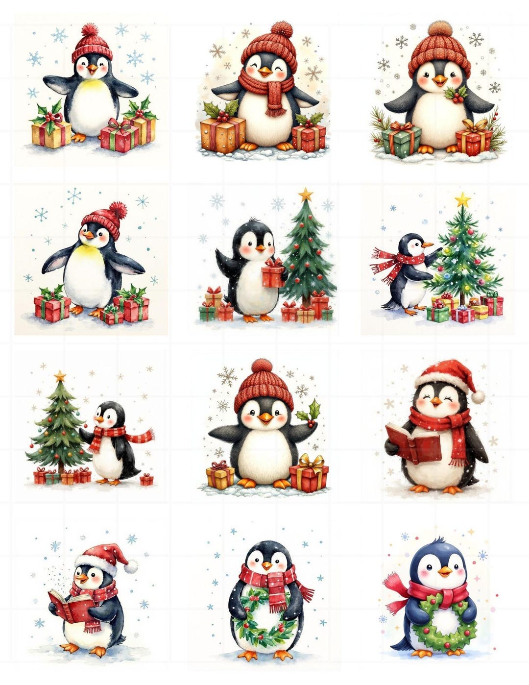 Penguin Rice Paper FREE SHIPPING, 2.5 Inch Images, Mix of Penguin Rice ...