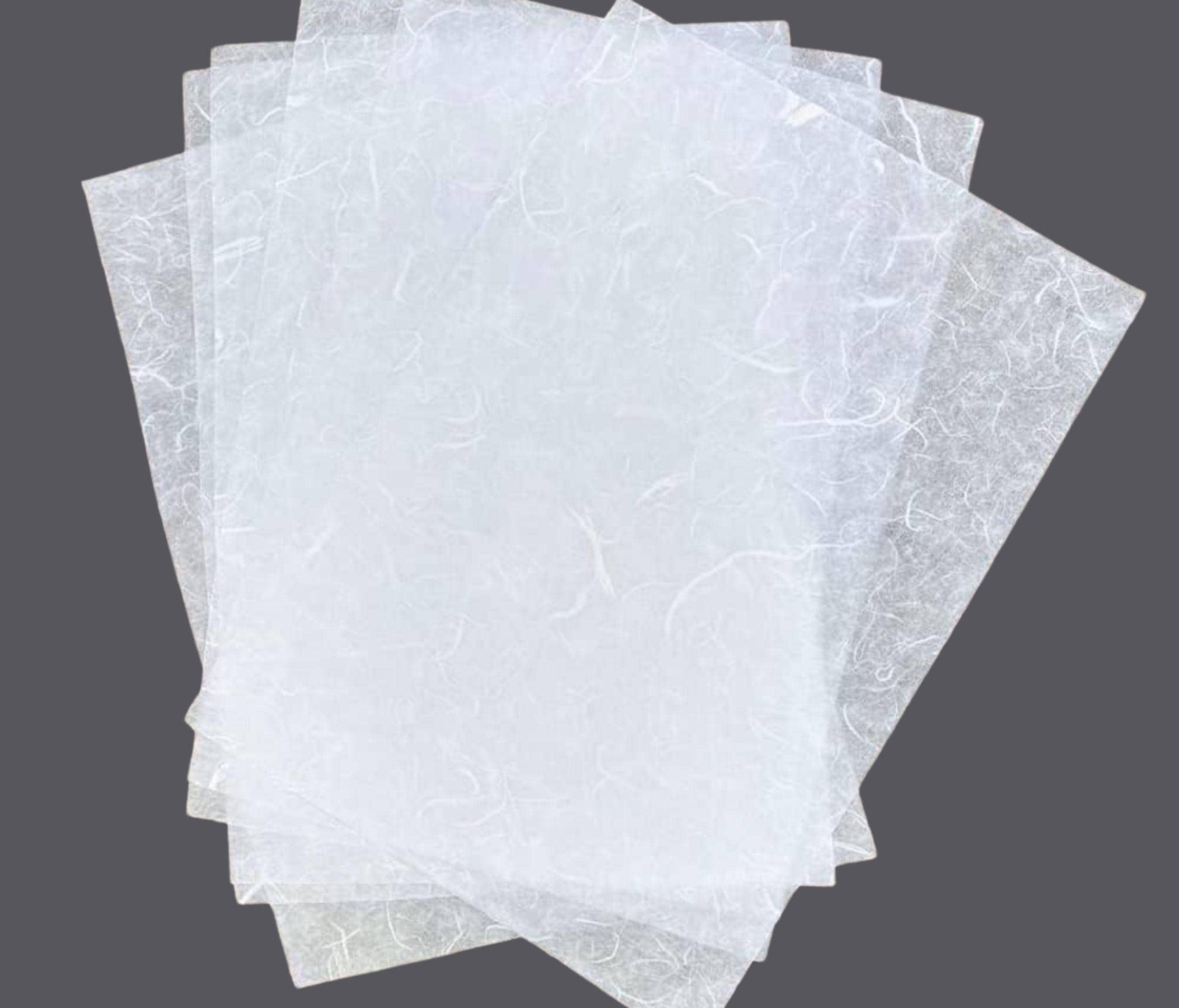 Blank Natural Fiber A4 White Rice Paper for Decoupage Crafts, White ...