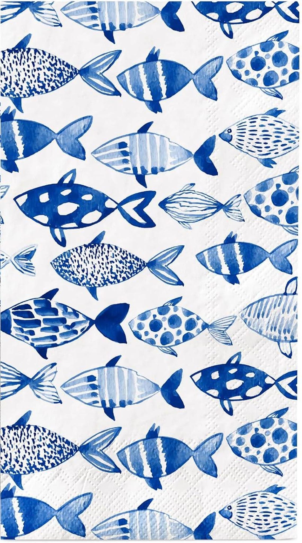 Decoupage Napkins, Blue Fish Napkins, Set of 2 Dinner Size, #0220 ...