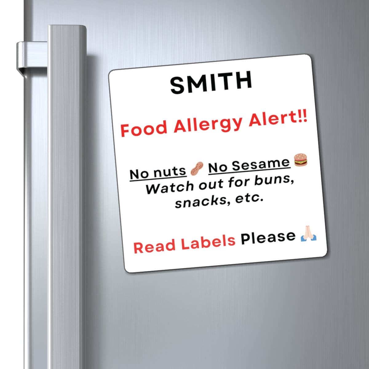 Custom Text Sign, Fridge Magnet Sign, Personalized Photo Magnet, Text ...