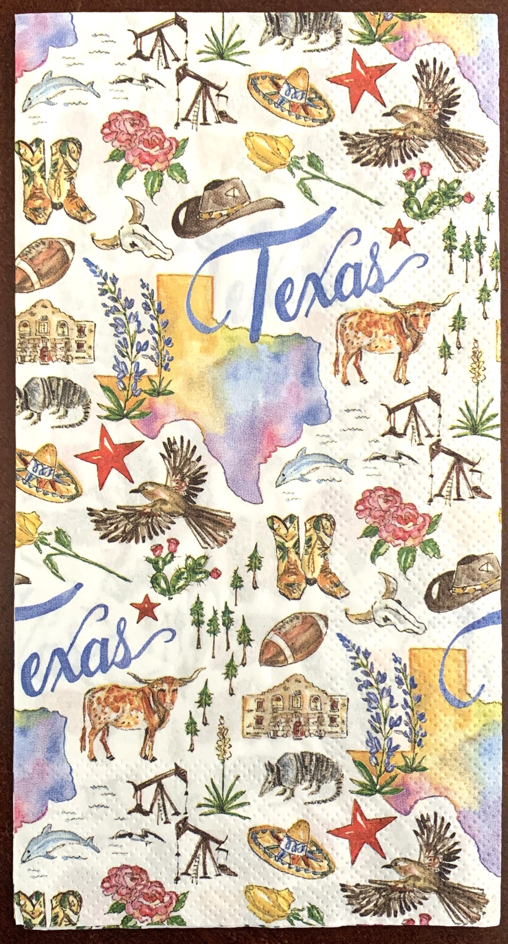 Decoupage Napkins, Texas State Theme Napkins, Set of 2 Dinner Size ...