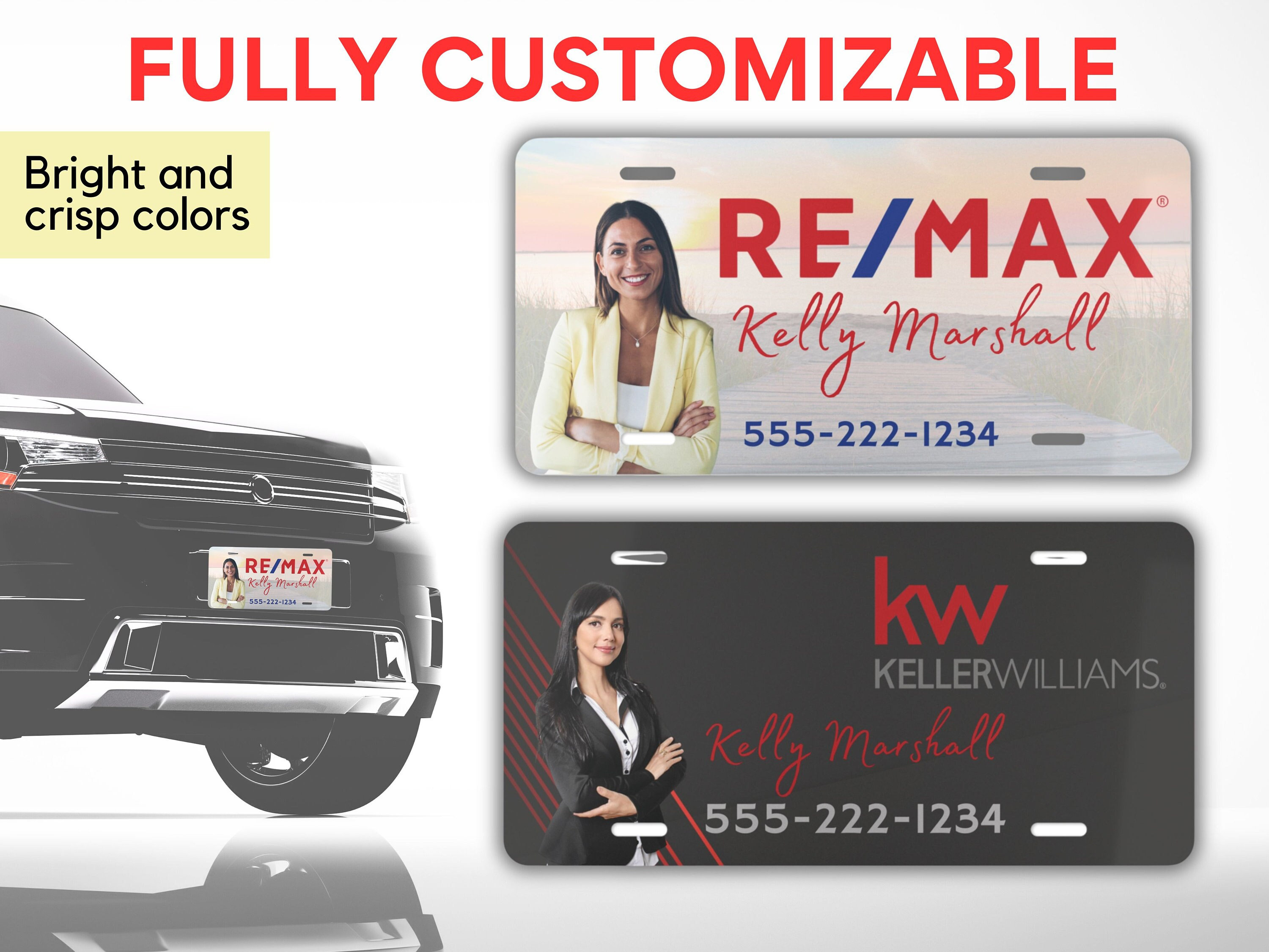Realty Full Color Vanity License Plate, Fully Personalized Realtor ...