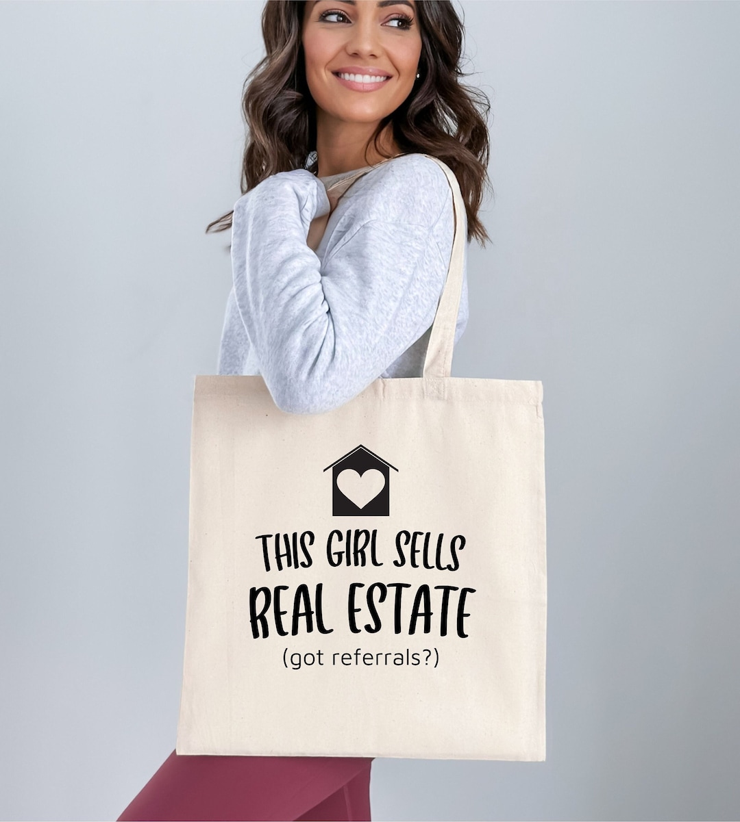 Real Estate Agent Cotton Canvas Tote Bag, Real Estate Agent Gift, Gift ...