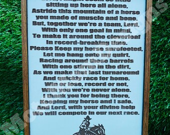Barrel Racer Prayer - Etsy