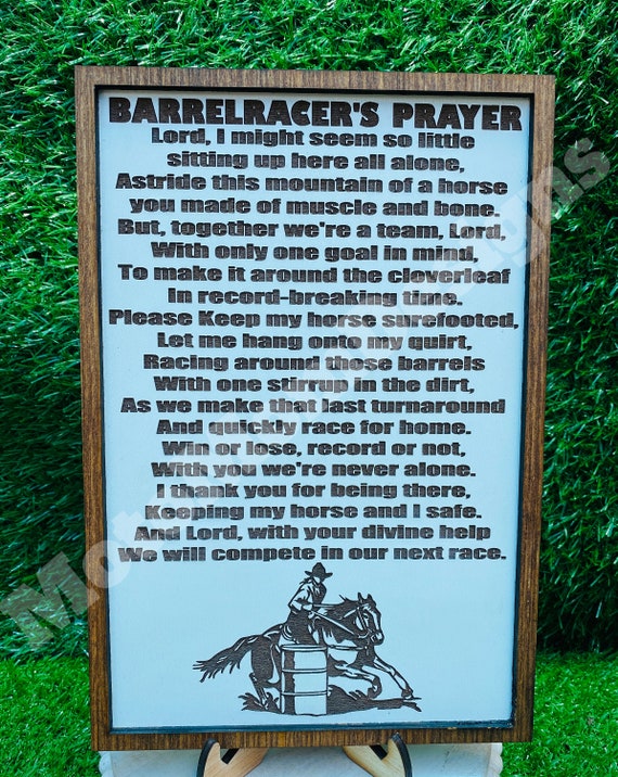 Barrel Racer Prayer Sign Digital File Digital Cut File - Etsy Australia
