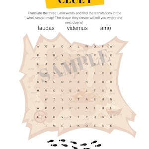 Latin Verb Treasure Hunt Activity Language Game Printable - Etsy