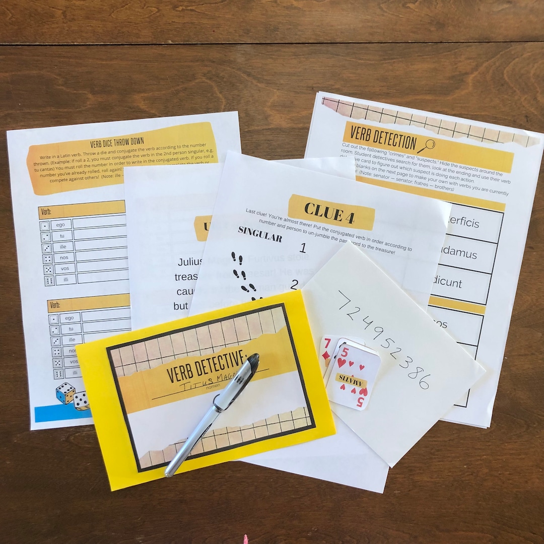 Latin Verb Game Bundle Class Activity - Etsy