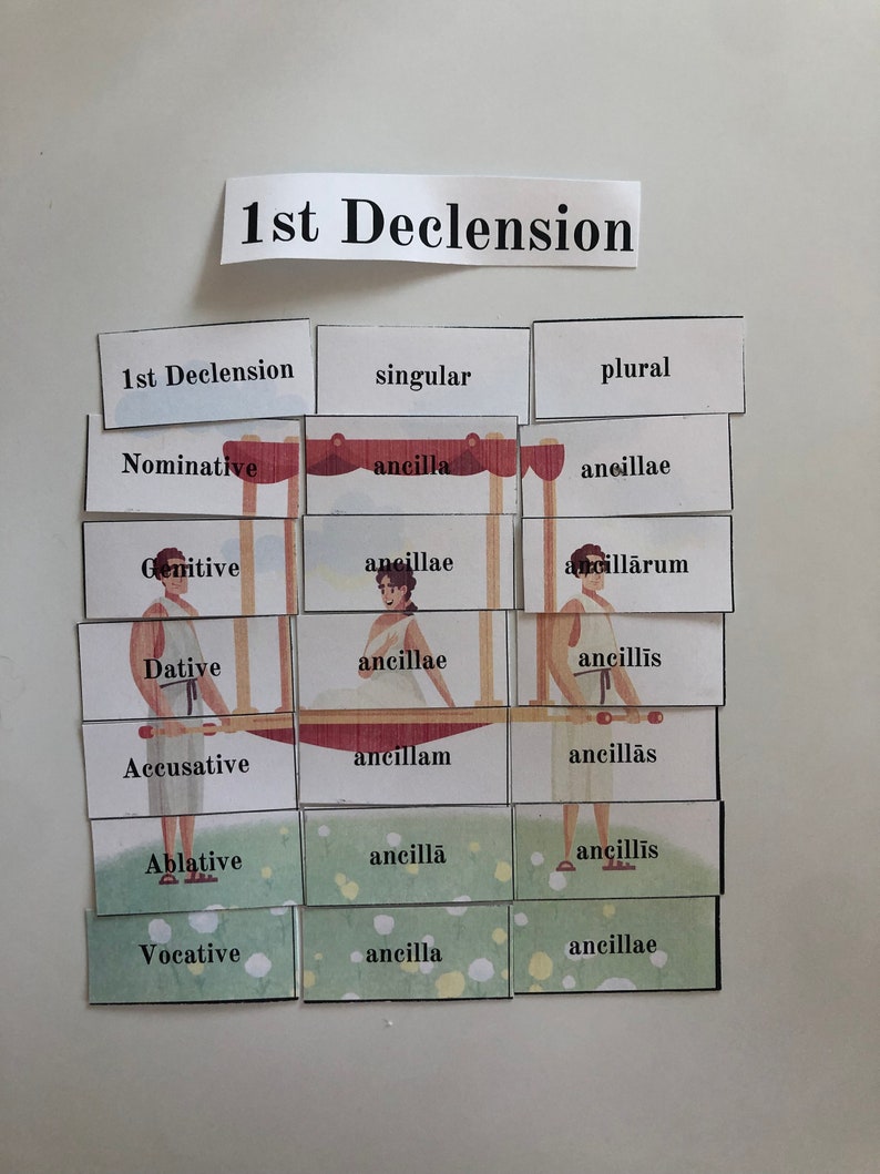 Latin Noun Declension Grammar Puzzle Game - Etsy