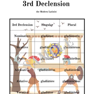 Latin Noun Declension Grammar Puzzle Game - Etsy
