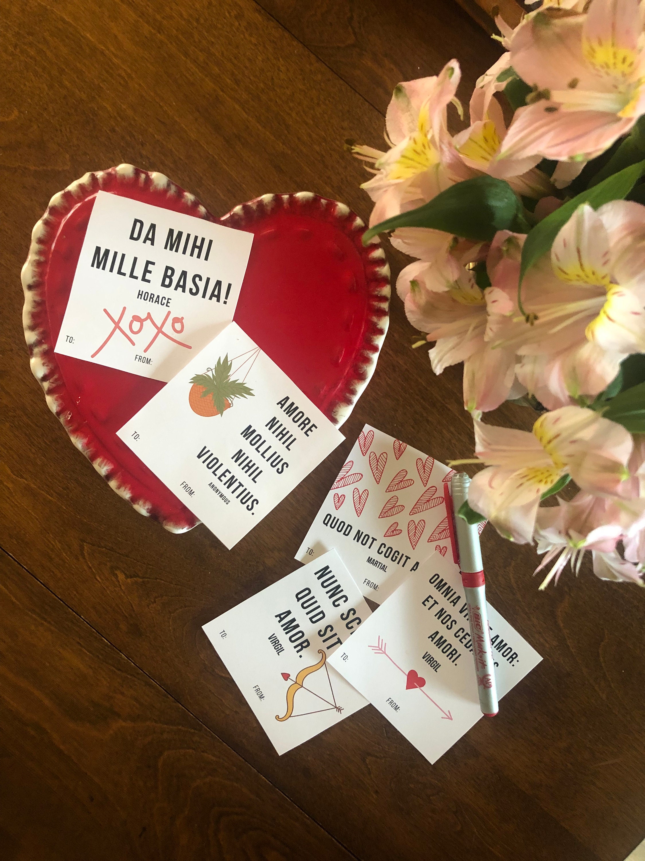 Classical Latin Quote Printable Class Valentines - Etsy