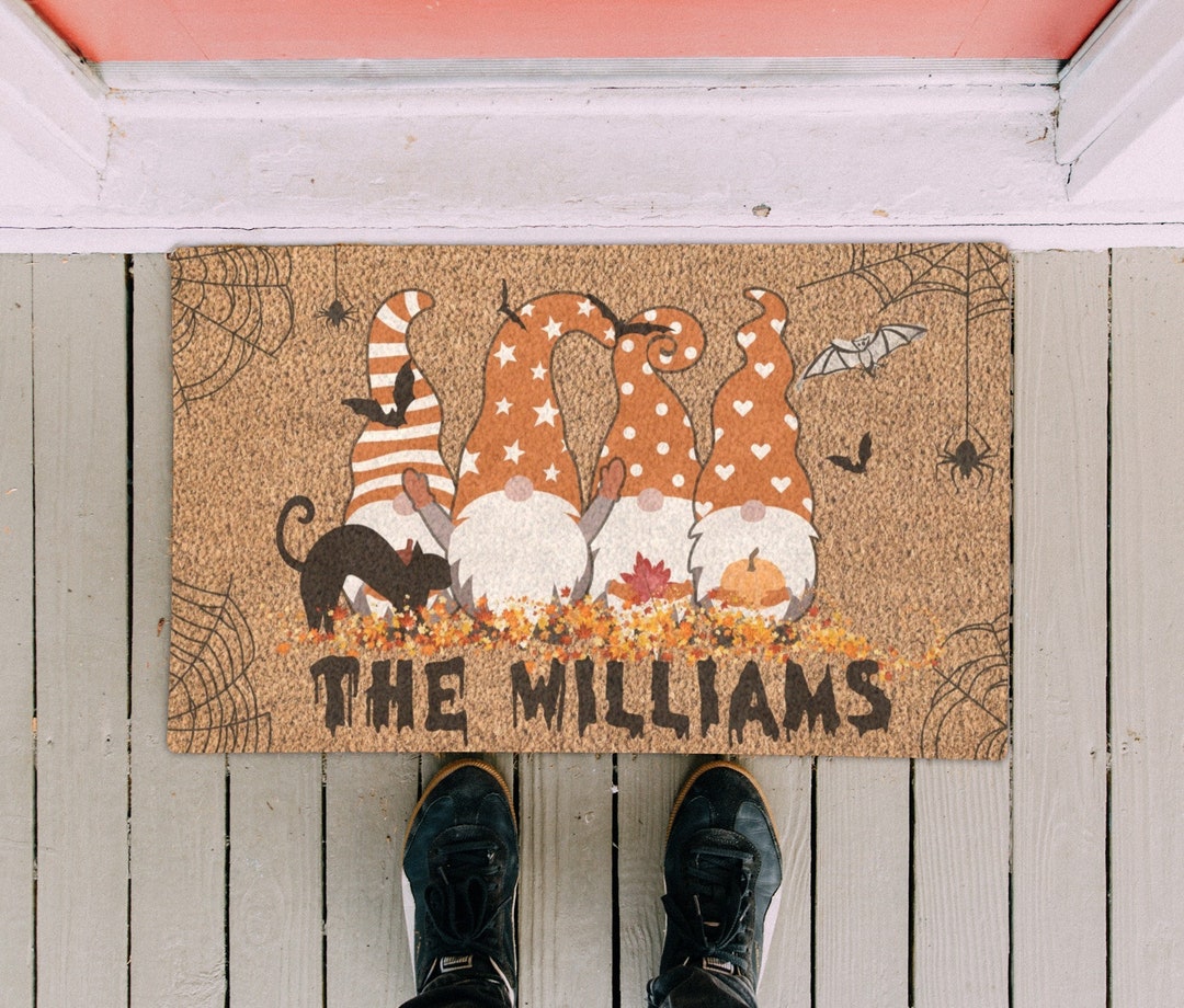 Custom Halloween Hocus Pocus Doormat,personalized Family Name Watching ...