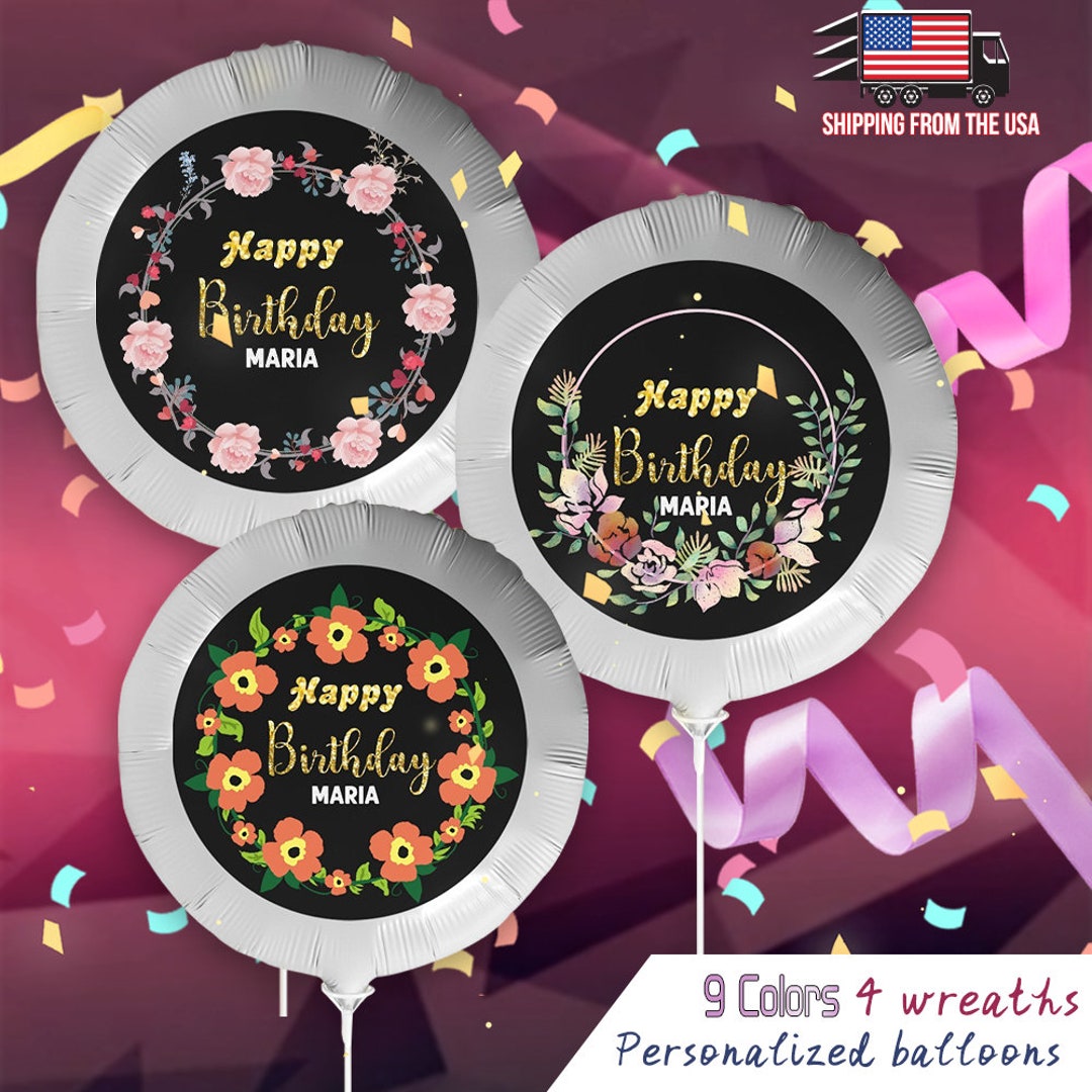 Custom Balloons With Name and Personalizable Text for Celebrations ...