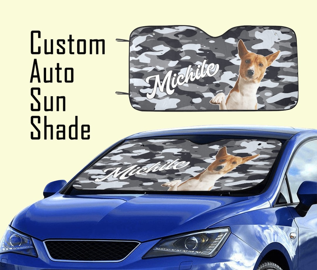 Customized Car Sun Shade With Pet Photos,custom Dog Sun Shade With Name ...