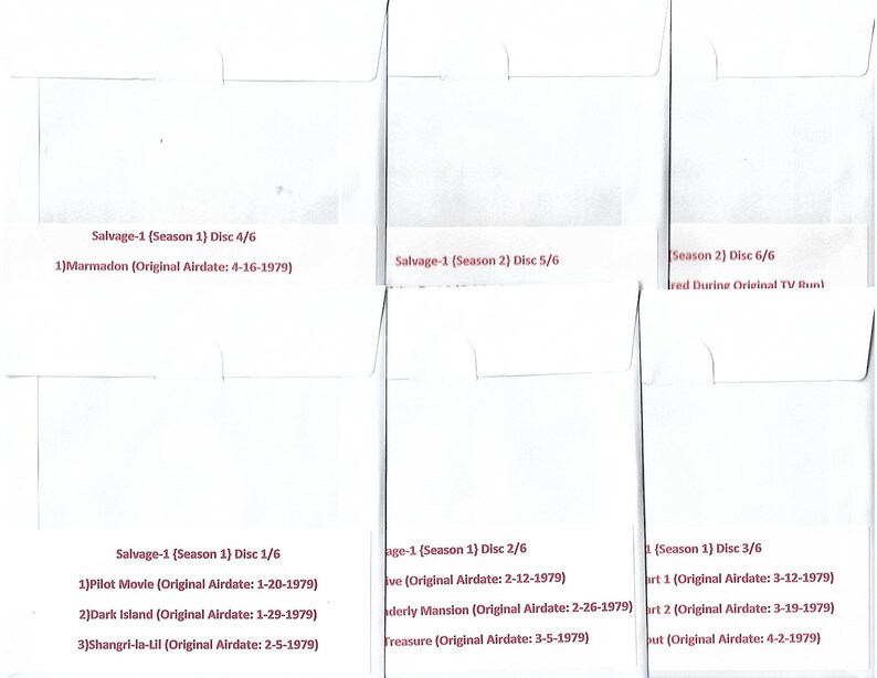 Salvage-1 Sci-fi Classic Series 6 DVD Set Contains All 20 Episodes ...