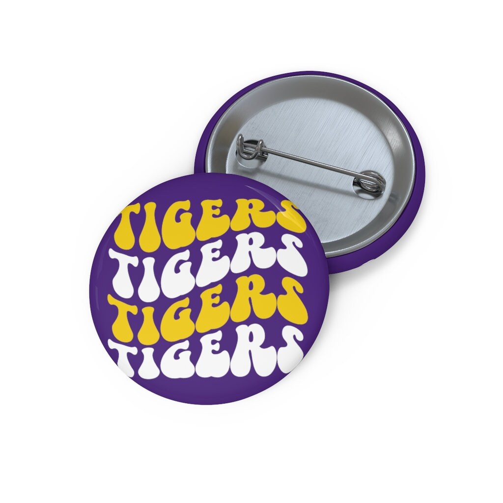 Groovy Tigers Button Game Day Button Football - Etsy