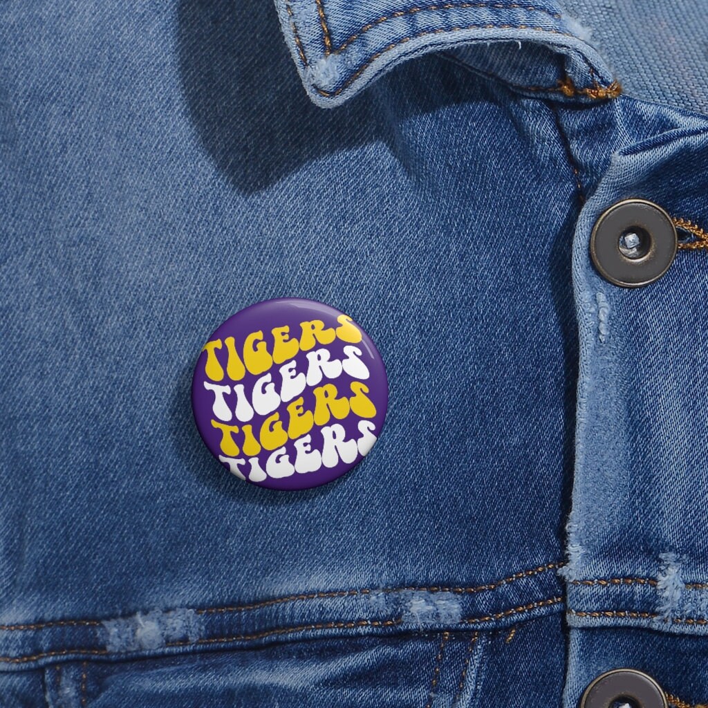 Groovy Tigers Button Game Day Button Football - Etsy
