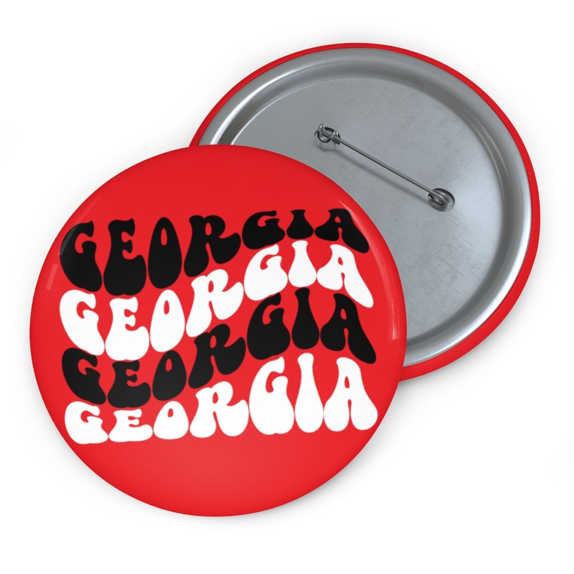Georgia Button | Game Day Button | Football - Etsy