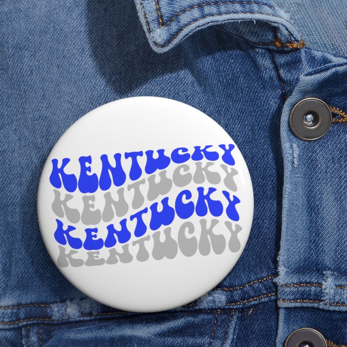 Groovy Kentucky Button | Kentucky Game Day Button | Football Season - Etsy