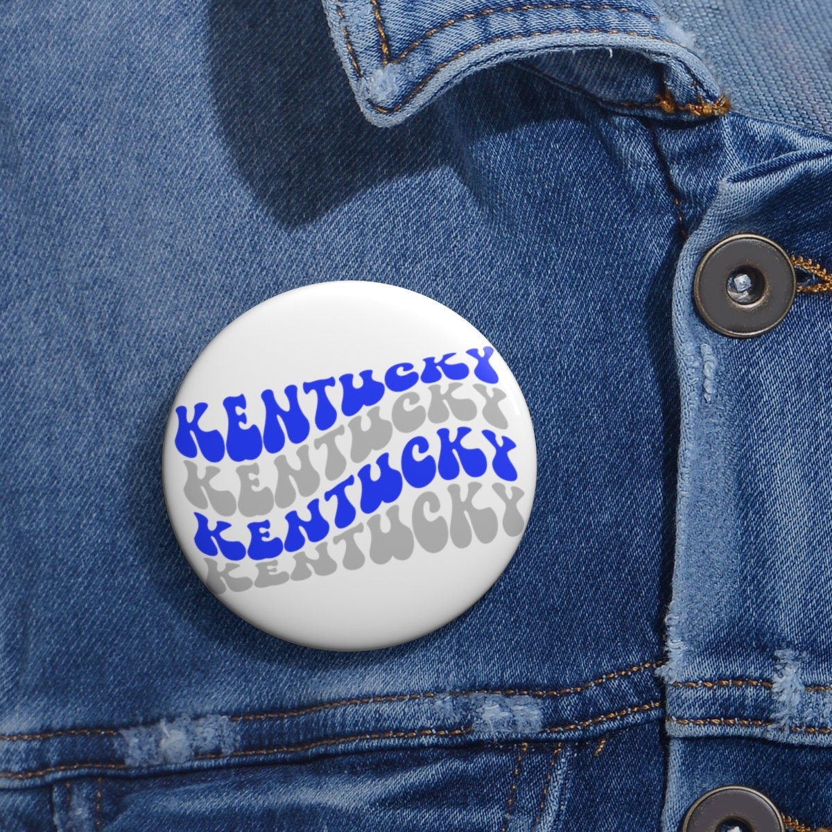 Groovy Kentucky Button | Kentucky Game Day Button | Football Season - Etsy