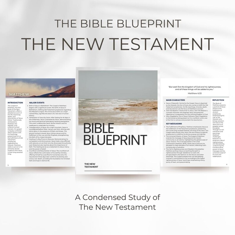 The New Testament Bible Blueprint - Etsy