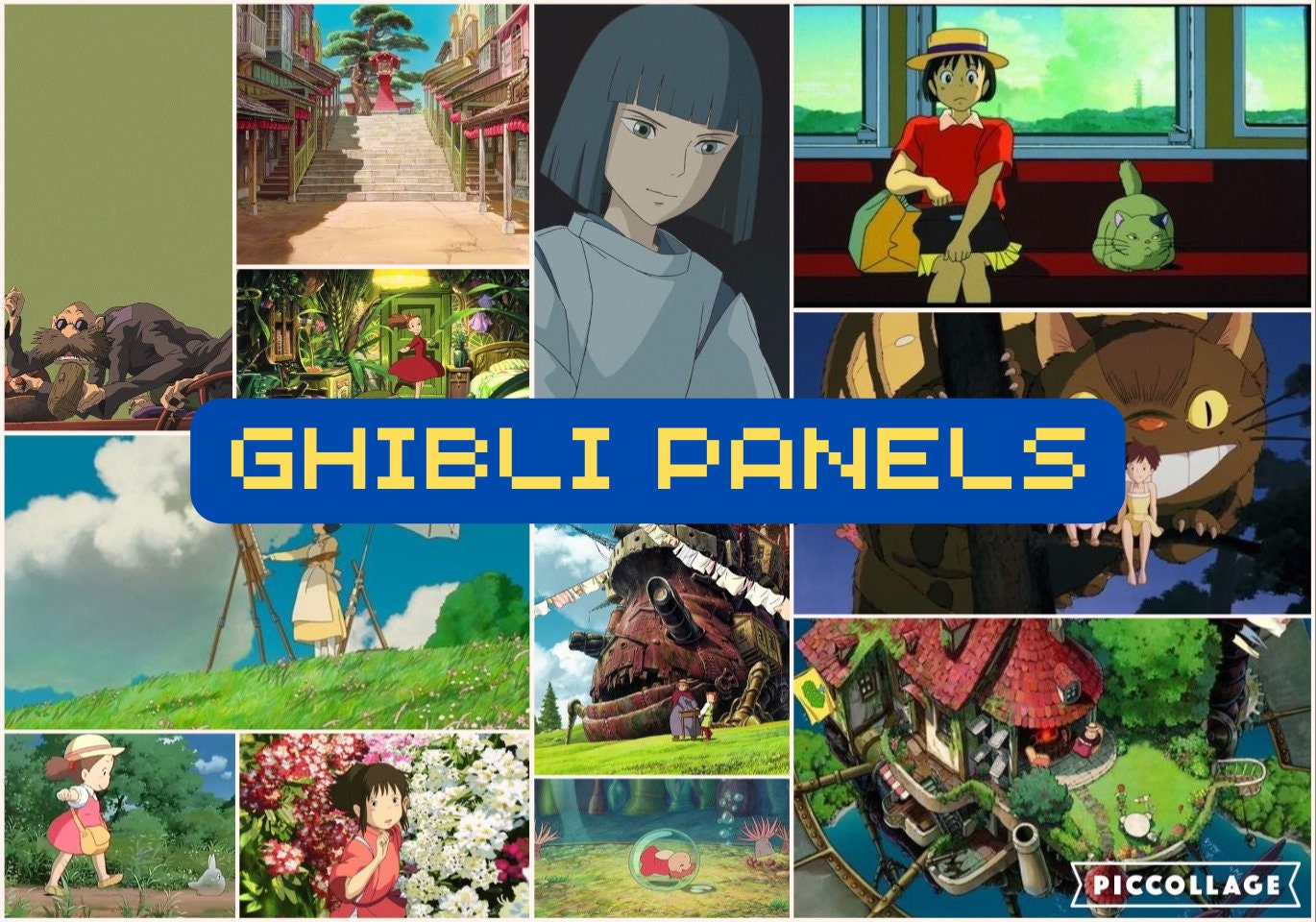 75 STUDIO GHIBLI Panels Wall Collage Kit Wall Poster - Etsy