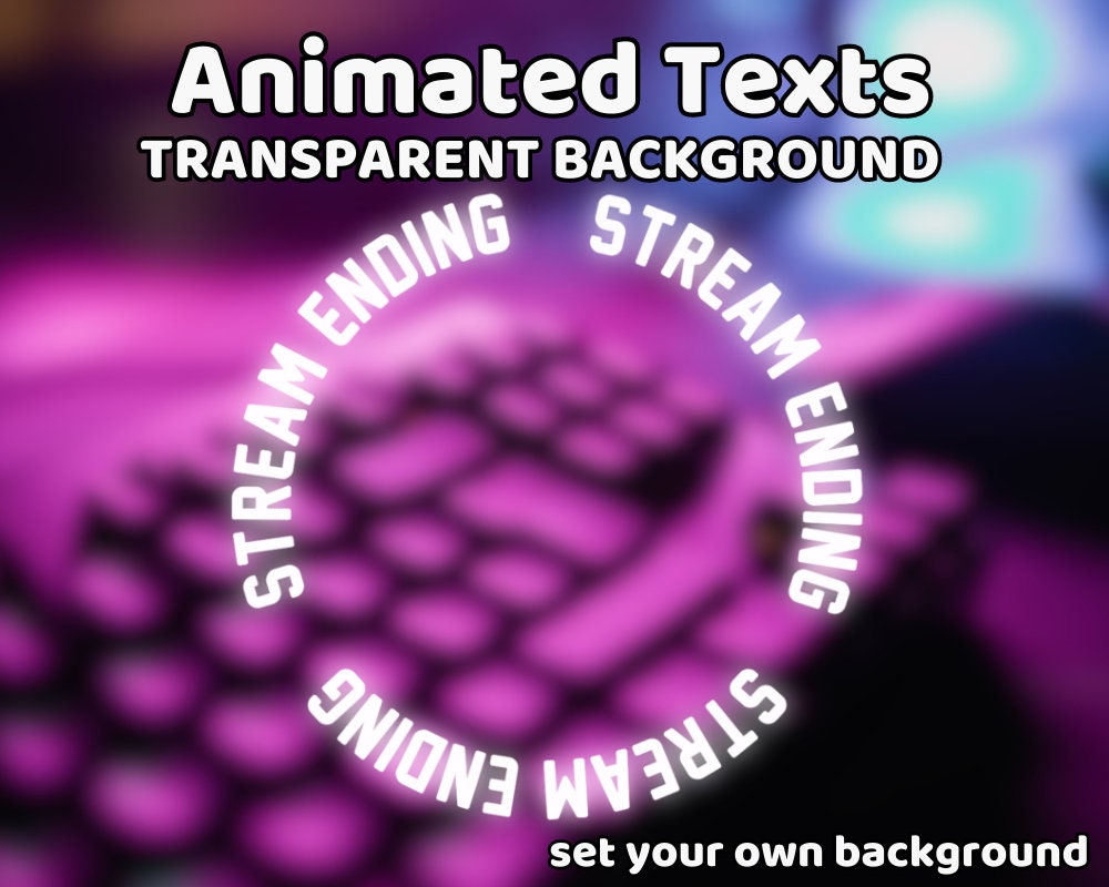 ANIMATED STREAM TEXTS Transparent Background | Starting Soon, Be Right ...