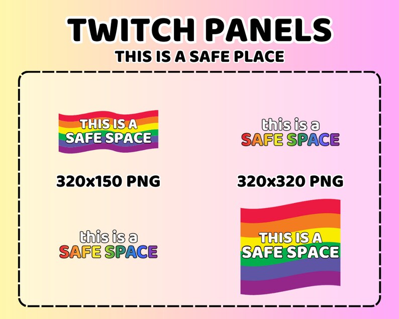 Twitch Panels LGBTQIA Safe Space, Pride Month, Everyone is Welcome Here ...