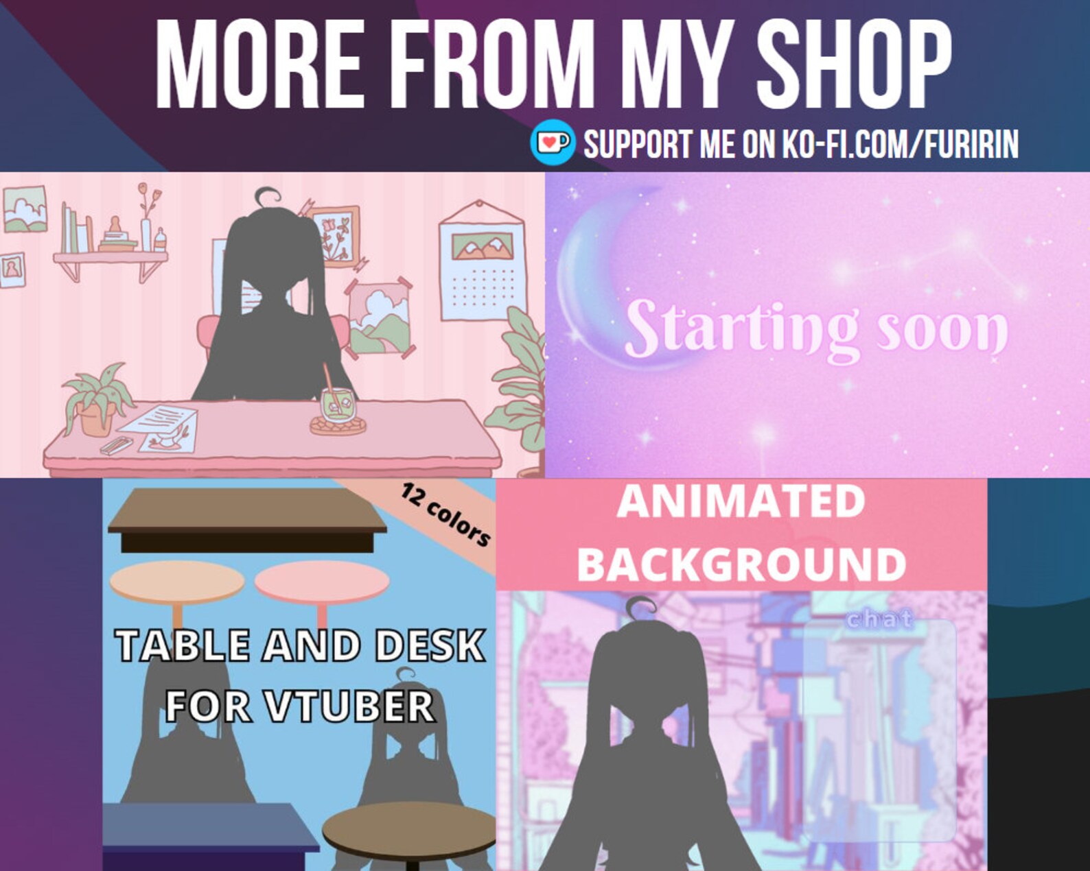 Vtuber Table Desk Asset | 16 Colors | Assets for Vtuber - Props ...