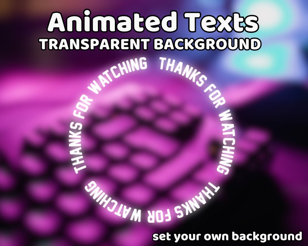 ANIMATED STREAM TEXTS Transparent Background | Starting Soon, Be Right ...