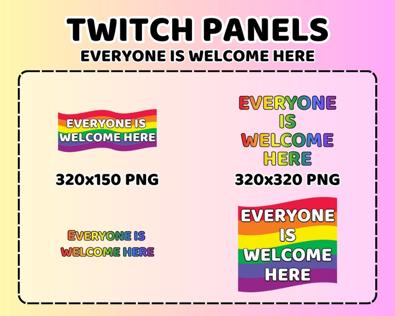 Twitch Panels LGBTQIA+ Safe Space, Pride Month, Everyone is Welcome ...