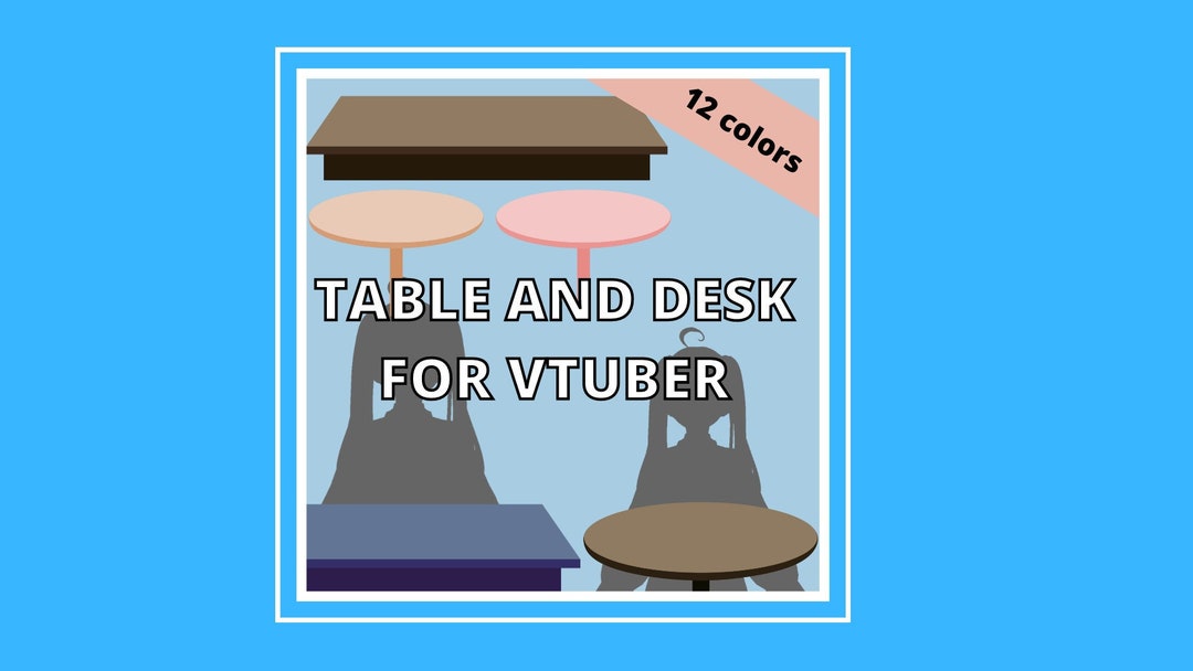 Desk and Tables - Assets for Vtuber | 12 Colors | Vtuber Streaming Room ...