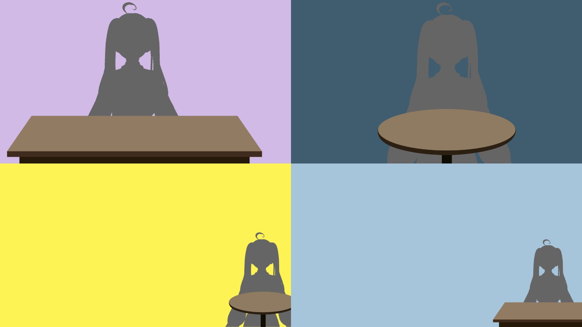 Desk and Tables Assets for Vtuber 12 Colors Vtuber - Etsy