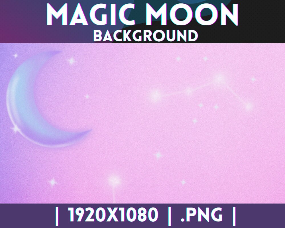 ANIMATED STREAM BACKGROUND Magic Moon Cute, Pastel, Pink, Vtuber ...