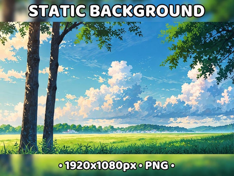 Summer ANIMATED BACKGROUND | Green Field Sunlit Trees Relaxing Nature ...