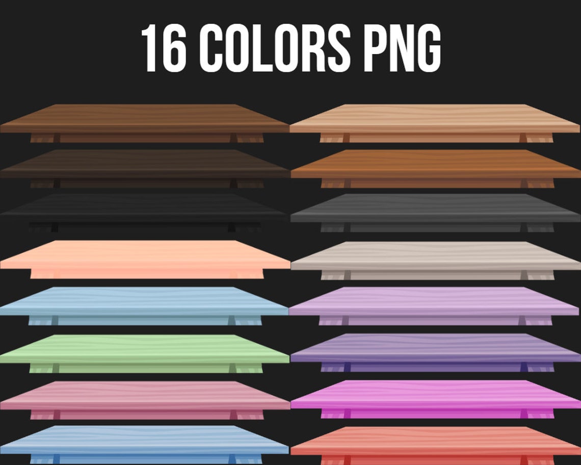 Vtuber Table Desk Asset 16 Colors Assets for Vtuber - Etsy