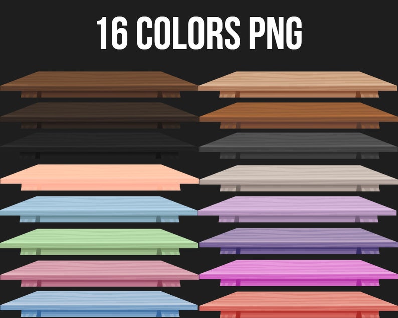 Vtuber Table Desk Asset | 16 Colors | Assets for Vtuber - Props ...