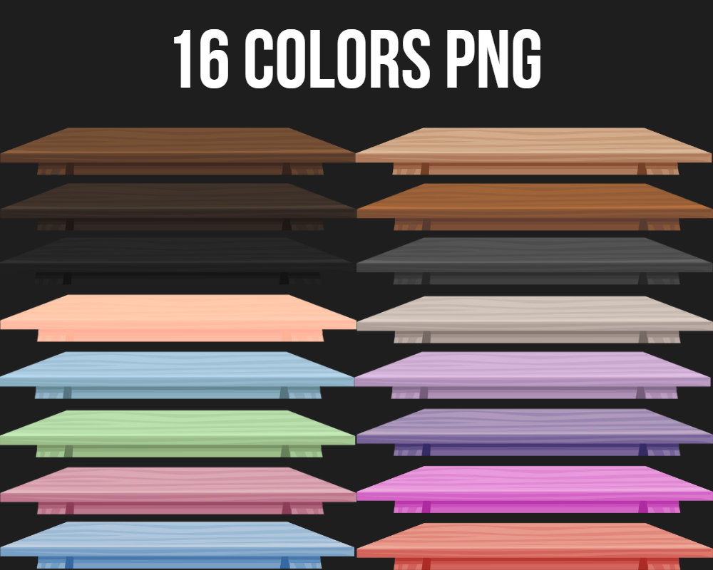 Vtuber Table Desk Asset 16 Colors Assets for Vtuber - Etsy