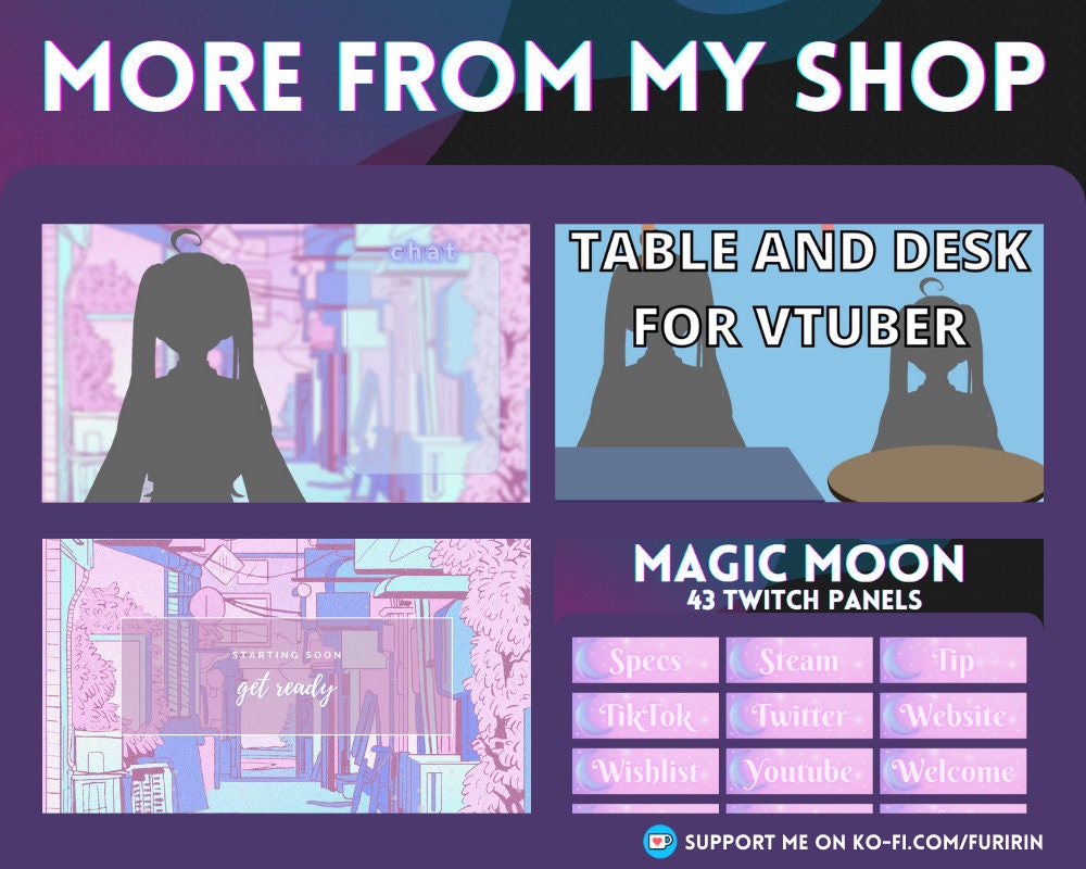 ANIMATED STREAM BACKGROUND Magic Moon Cute, Pastel, Pink, Vtuber ...