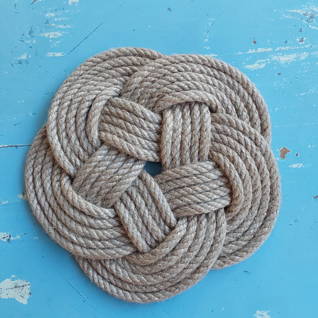 Coaster for Flowers, Teapots, Pots/ Turkish Knot/ Maritime/ Nautical ...