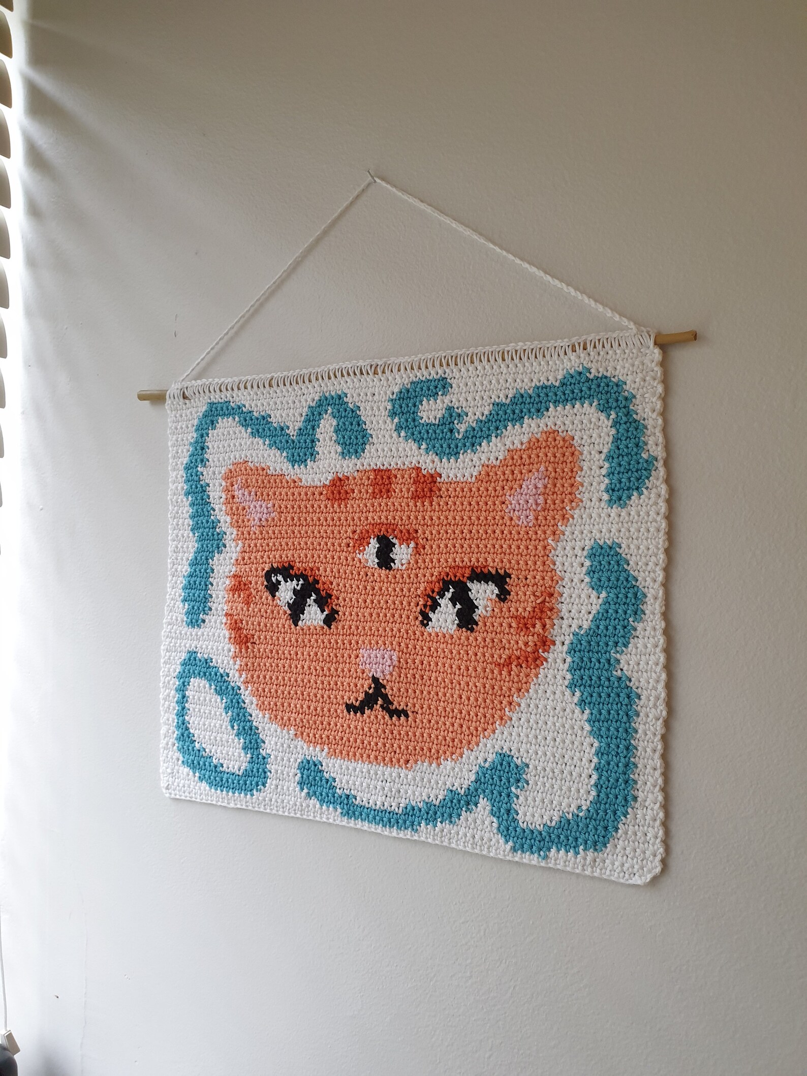 Cosmic Meow Wall Hanging Crochet Tapestry PDF CROCHET - Etsy