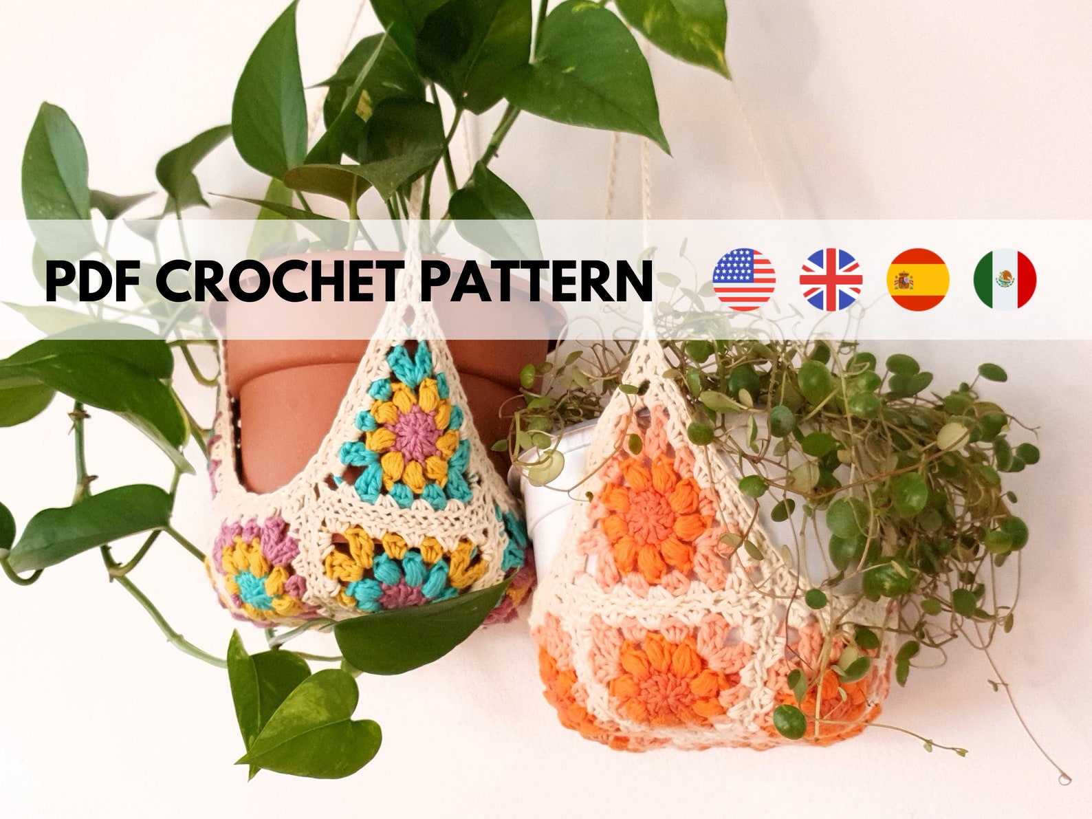 Begonia Plant Hanger PDF CROCHET PATTERN - Etsy
