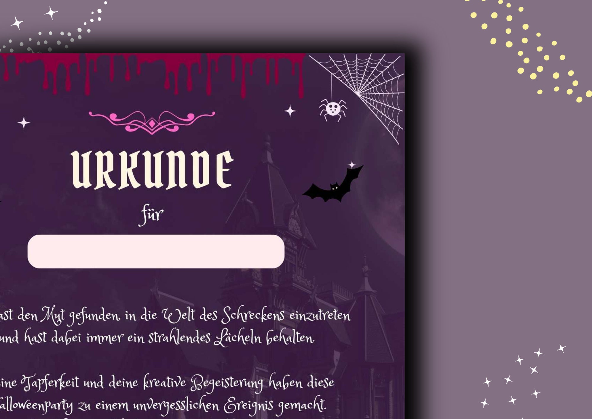 Certificate Halloween Horror Certificate Children's - Etsy