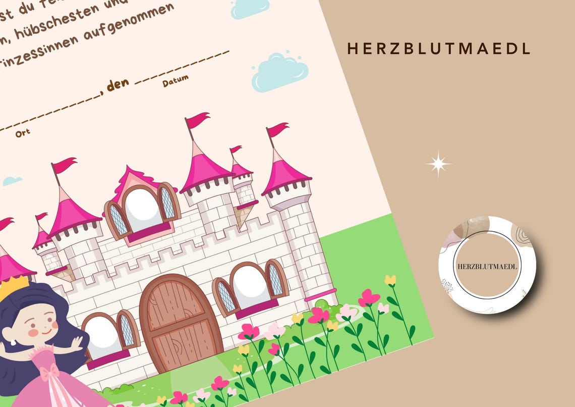 Princess Certificate | Princess Party | Princess Certificates A4 ...